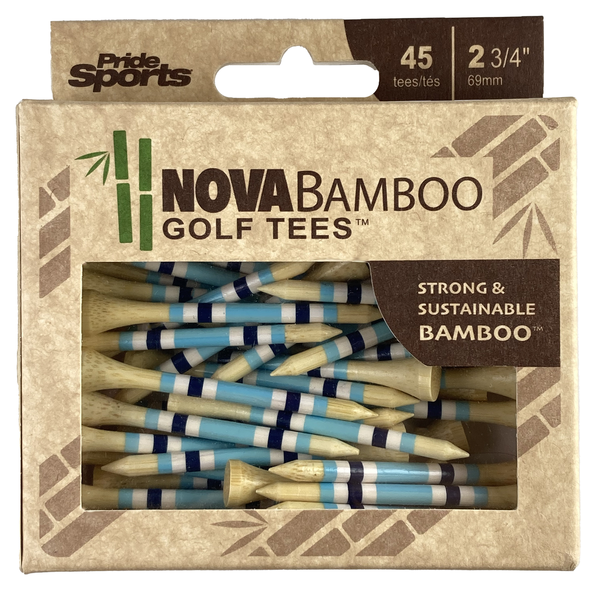 Nova Bamboo 2-3/4" and 3-1/4" Golf Tees - Packs of 45 – vwgolfgrips.com