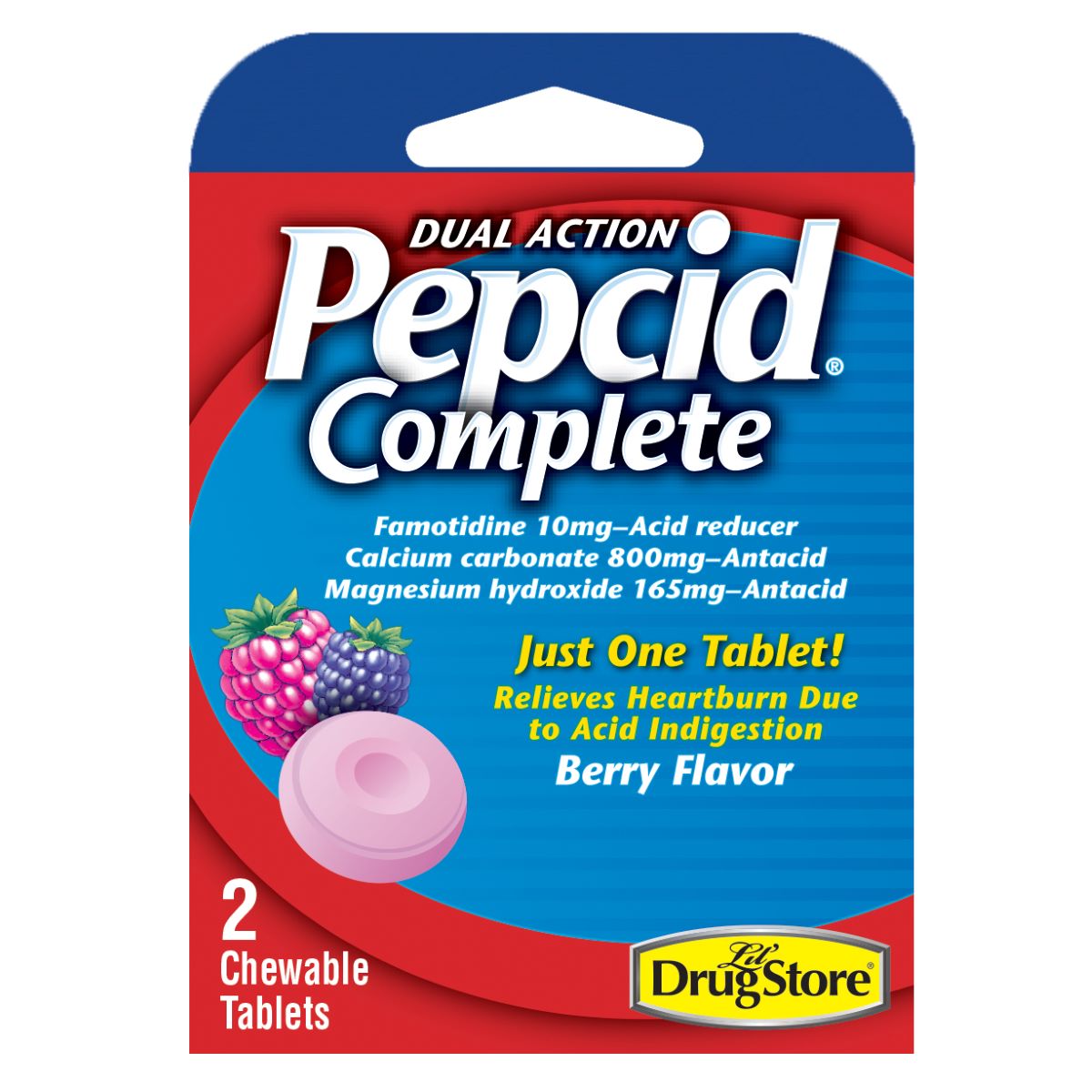 Pepcid Complete - Pack with 2 Chewable Tablets (sold in packs of 6 ...