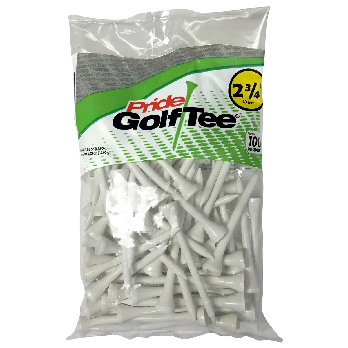 Pride Deluxe Wood Golf Tees 2-3/4"- Retail Bags – vwgolfgrips.com