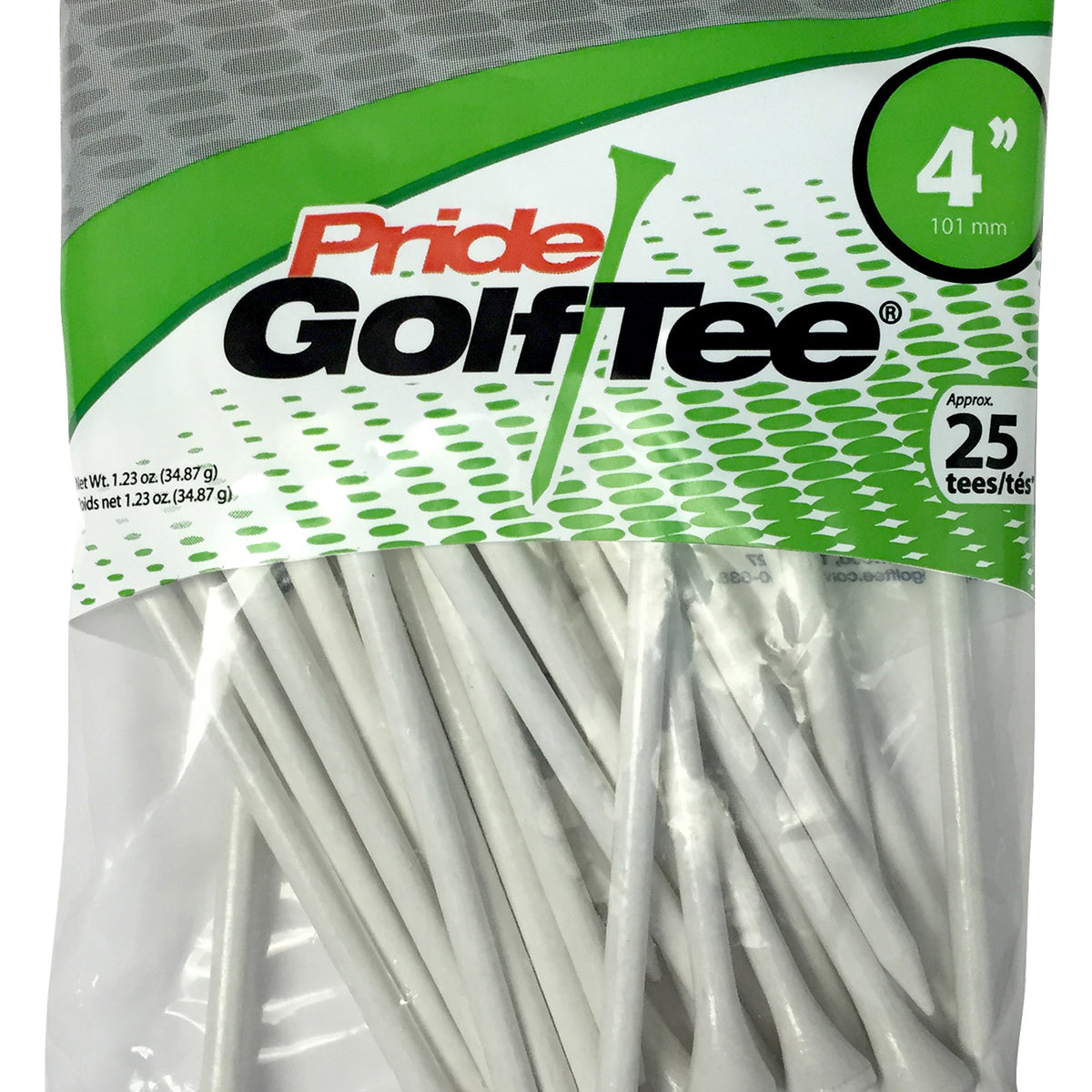 Pride Deluxe Wood Golf Tees 4" - Retail Bags – vwgolfgrips.com