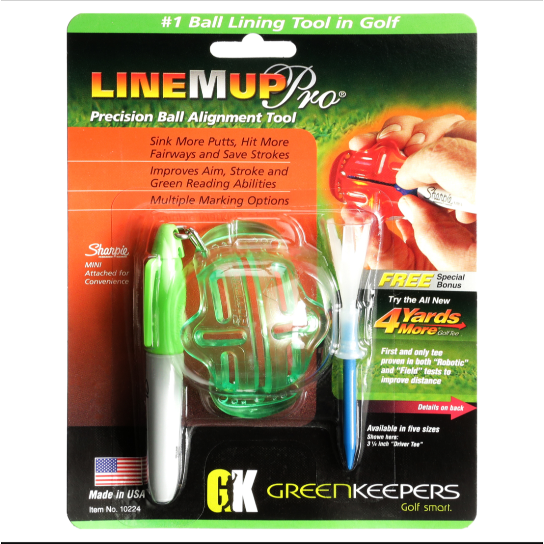 Golf Ball Marking Tool (LineMeUp Pro tool blister pack with pen and te ...
