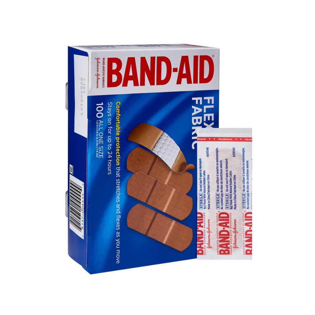 Band-Aid (100 pack, flexible fabric 1.0in x 3.0in) – vwgolfgrips.com