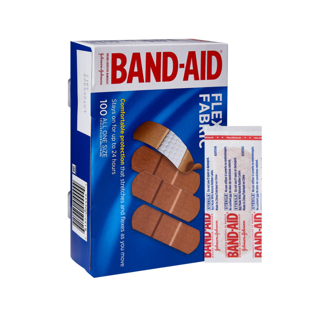 Band Aid (100 pack, flexible fabric 1.0in x 3.0in) – vwgolfgrips.com