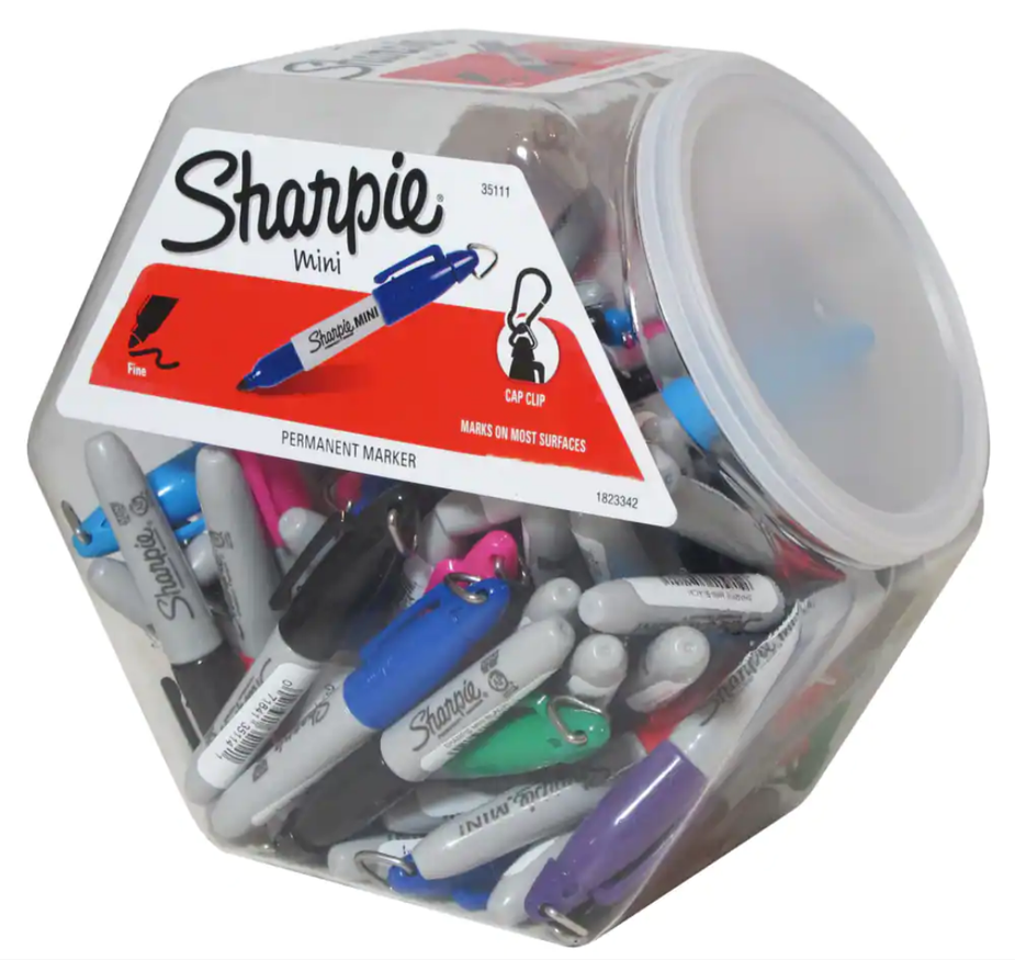 Mini Sharpie Bucket 72 pieces - Assorted Colors – vwgolfgrips.com